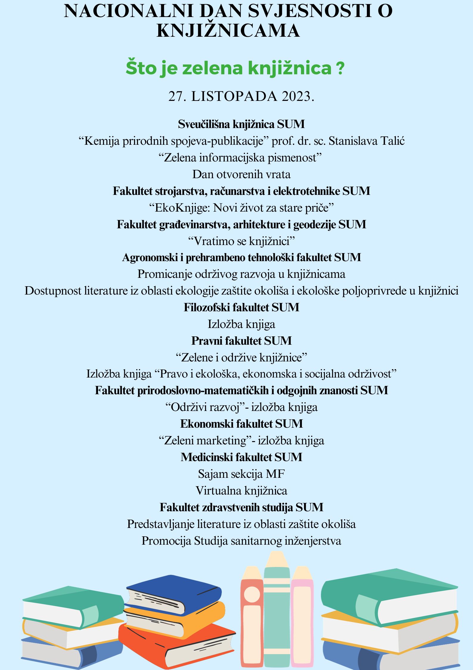 Održivost i obrazovanje: Nacionalni dan svjesnosti o knjižnicama na SUM-u - SUM